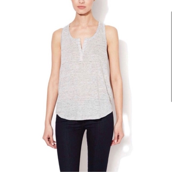 Vince | Tops | Vince Split Neck Tank Grey | Poshmark